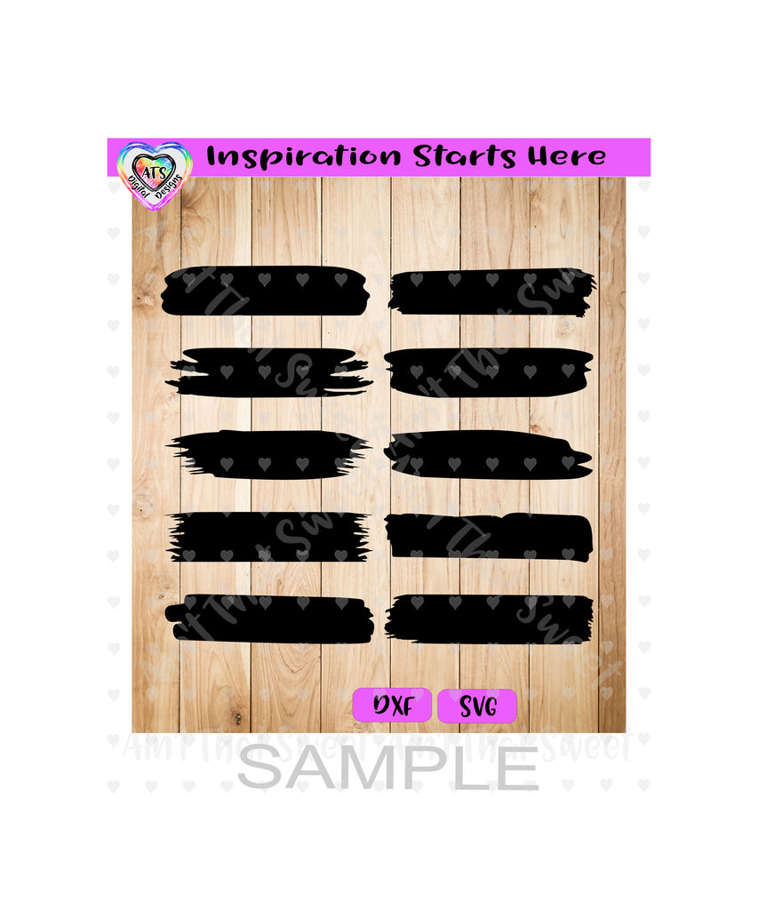 Brush Strokes - SVG Only & DXF - Silhouette, Cricut, ScanNCut – Aint ...
