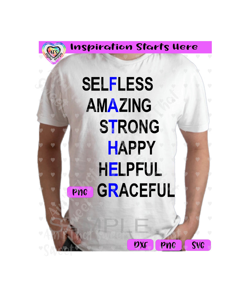Father - Descriptive Words - Transparent PNG SVG DXF - Silhouette, Cri ...