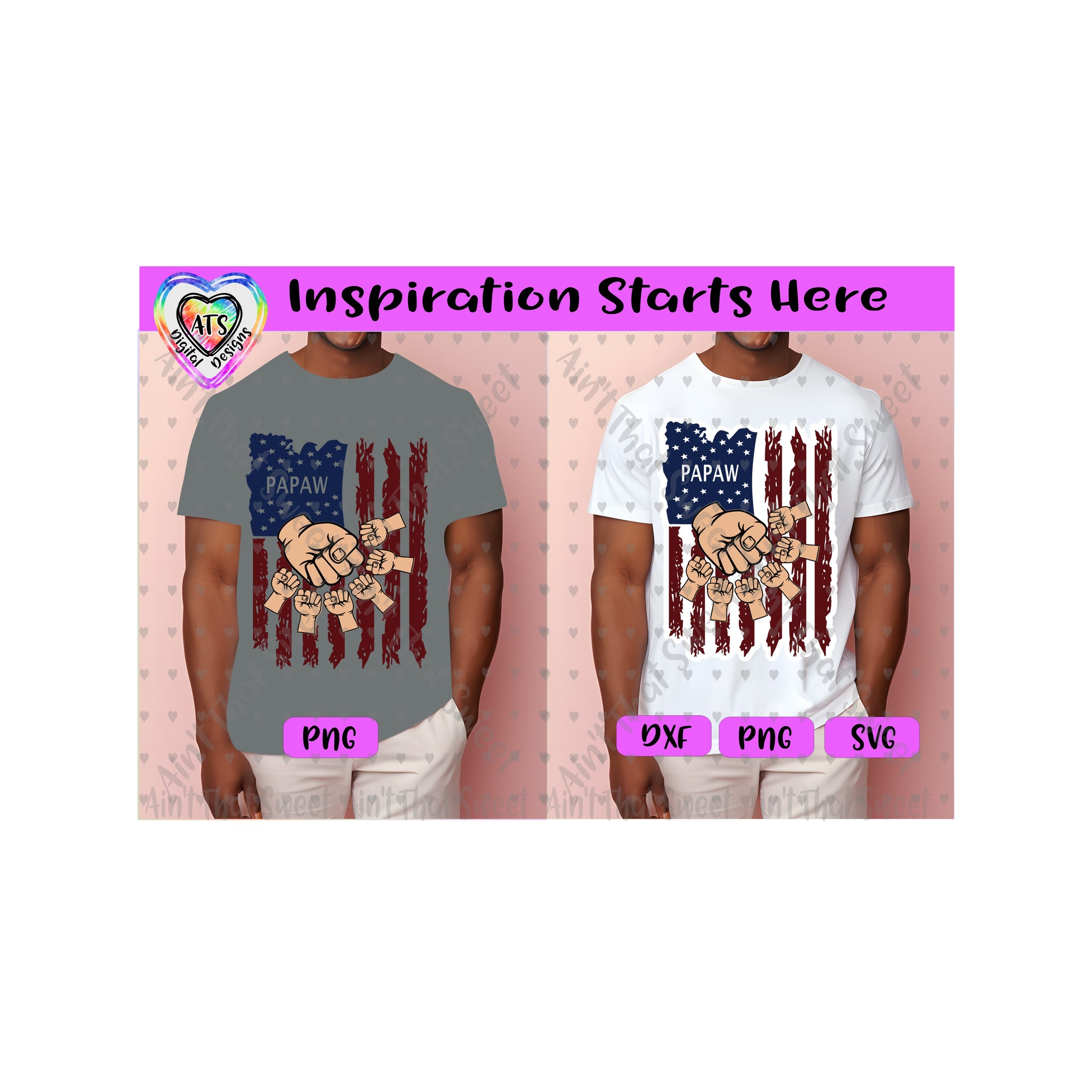 Distressed Flag | PAPAW with 6 Fist Bumps-Subtracted-Transparent PNG ...