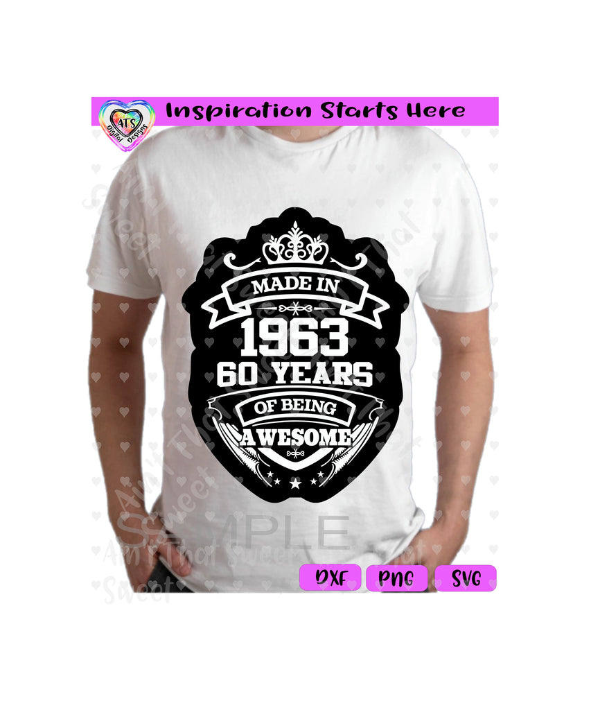 Made In 1963 | 60 Years Of Being Awesome (With Background) - Transpare ...