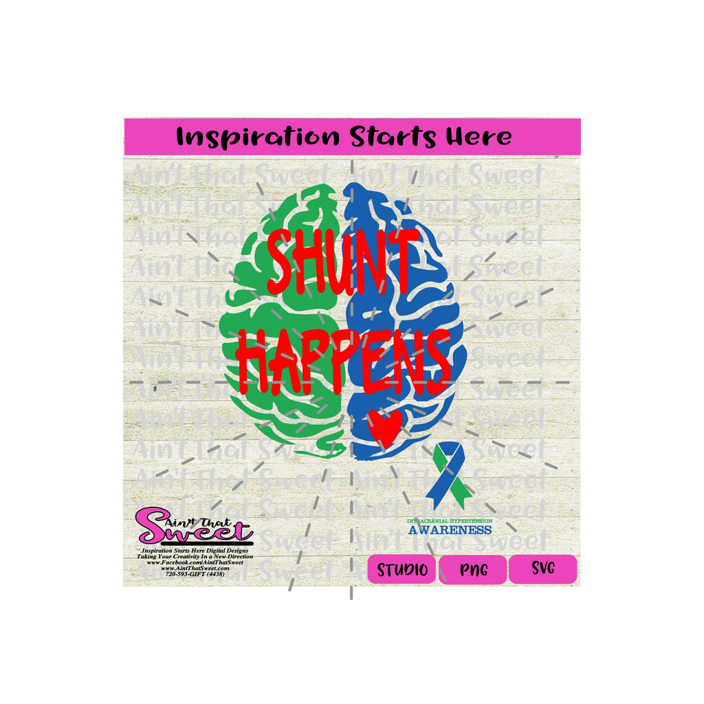 Intracranial Awareness Brain | Shunt Happens | Ribbons - Transparent P ...