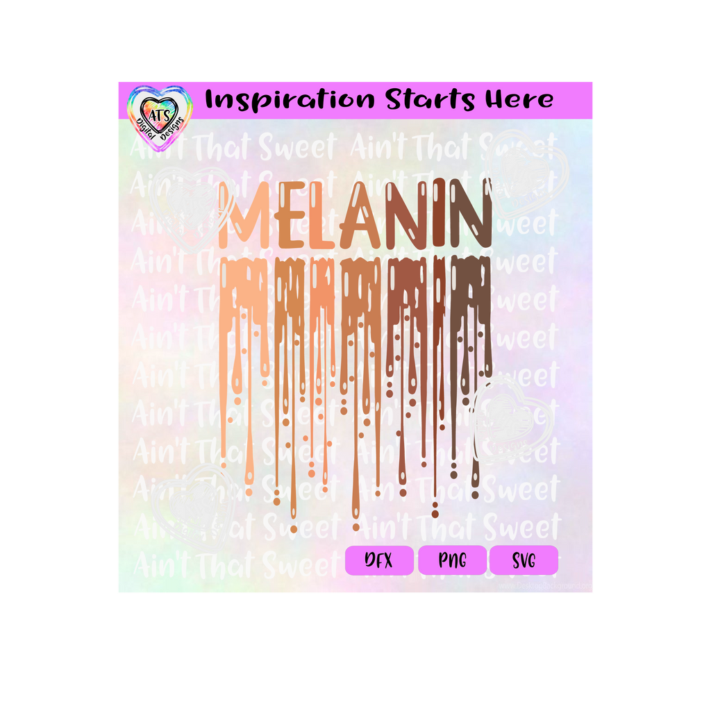 Melanin Dripping - Transparent PNG, SVG, DXF - Silhouette, Cricut, Sca ...
