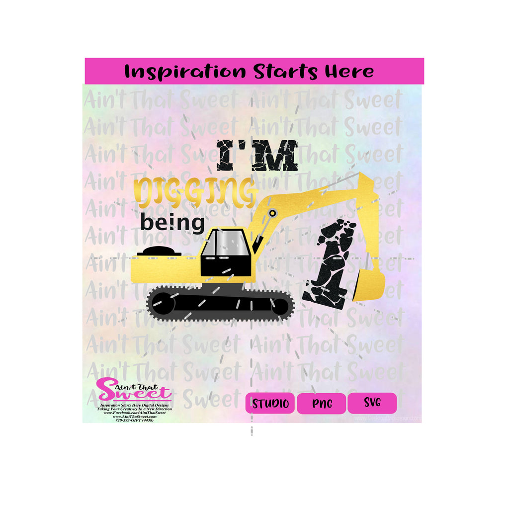 I'm Digging Being 1 - Excavator - Transparent SVG-PNG - Silhouette, Cr ...