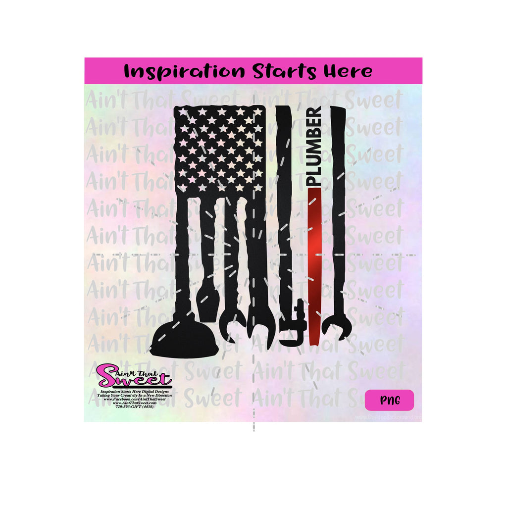 Plumber Flag with Tools - Transparent PNG, SVG - Silhouette, Cricut, S ...