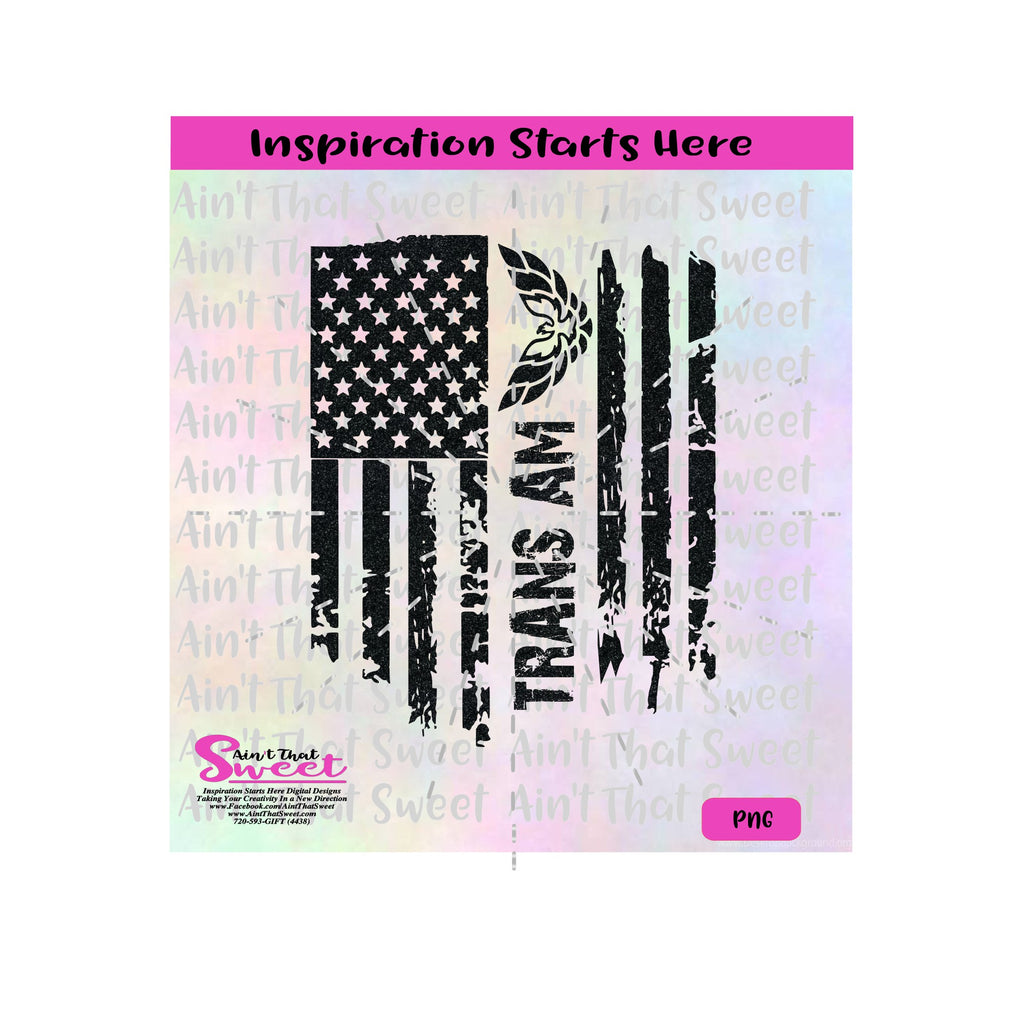 Trans Am Flag Distressed Look, Vertical - Transparent PNG, SVG - Silho ...