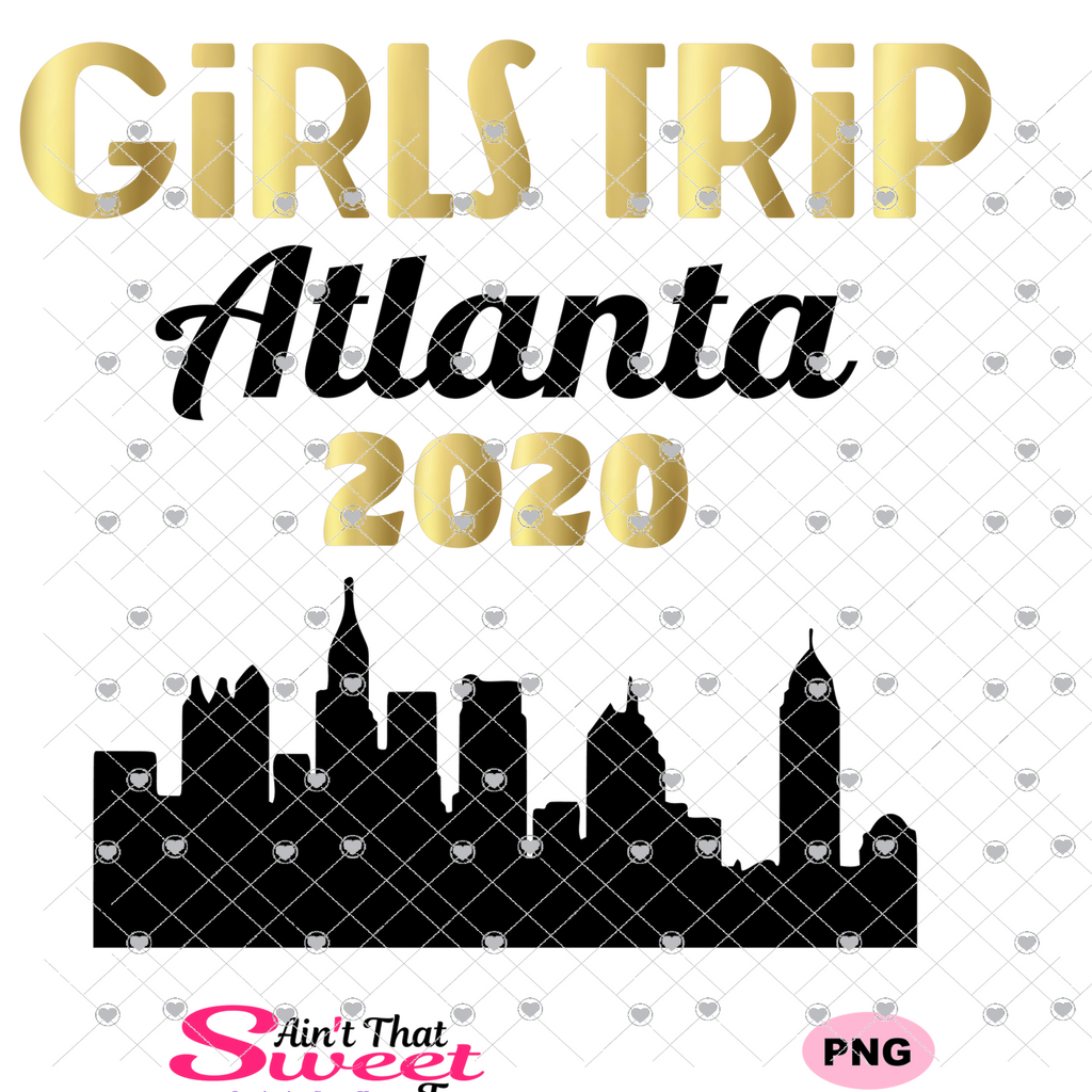 Girls Trip Atlanta 2020 Cityscape - Transparent PNG, SVG - Silhouette ...