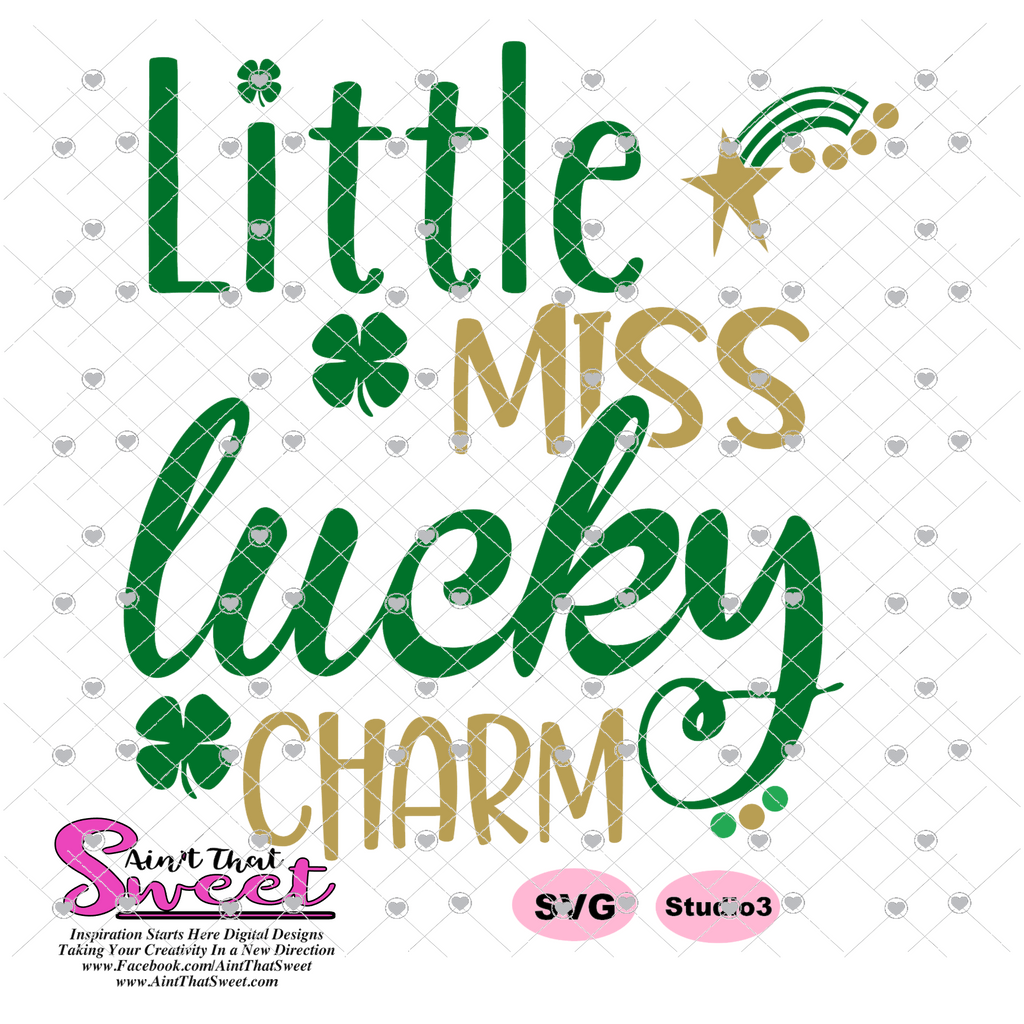 Little Miss Lucky Charm - Transparent PNG, SVG - Silhouette, Cricut, S ...