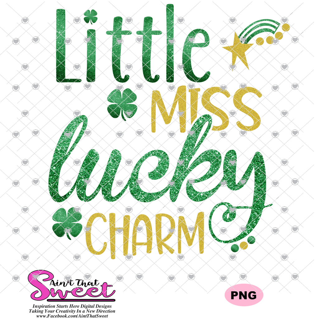 Little Miss Lucky Charm - Transparent PNG, SVG - Silhouette, Cricut, S ...