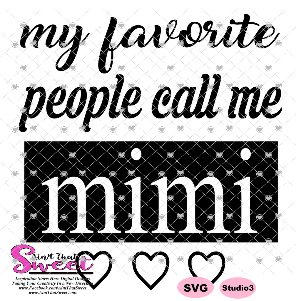 My Favorite People Call Me Mimi - Transparent PNG, SVG - Silhouette, C ...