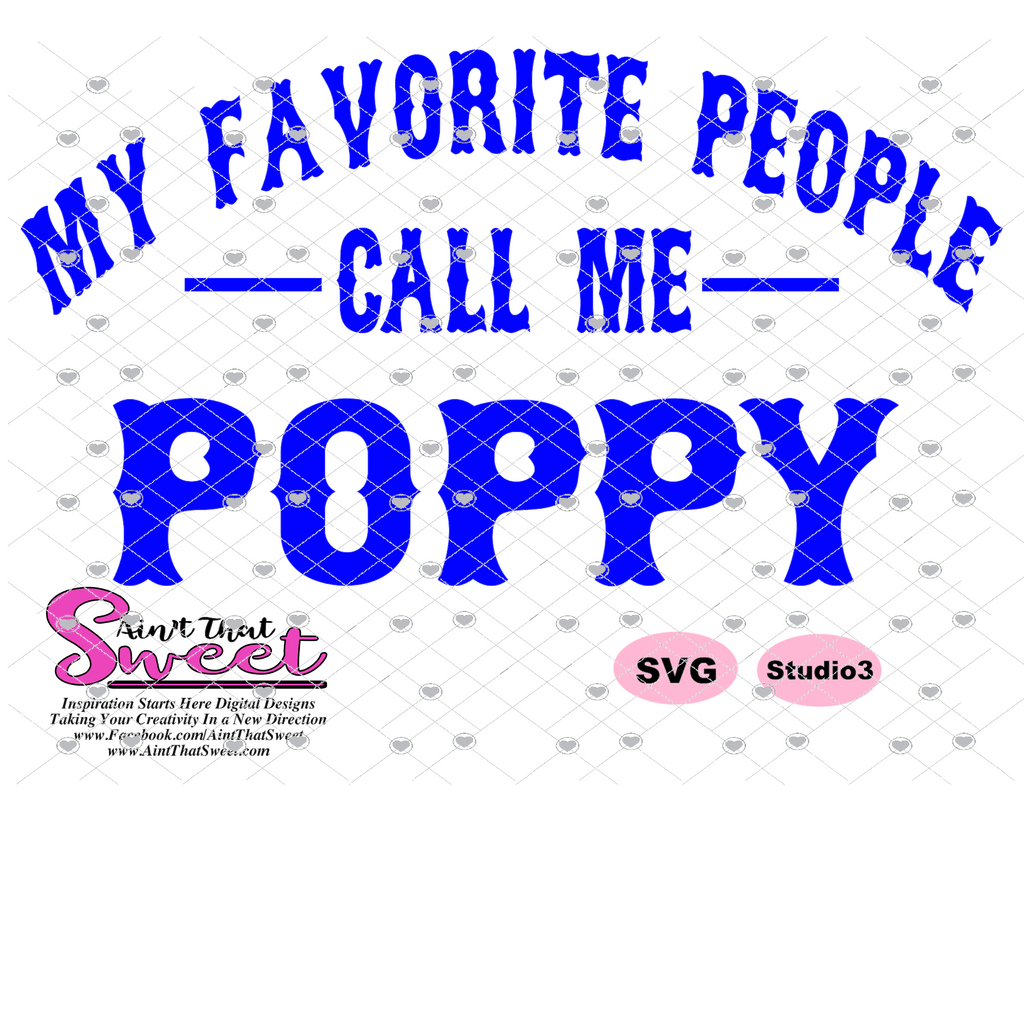 My Favorite People Call Me Poppy - Transparent PNG, SVG - Silhouette ...