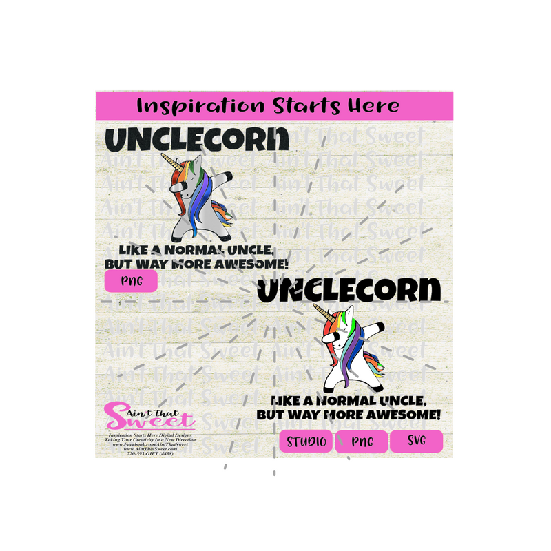 Unclecorn Like A Normal Uncle But Way More Awesome | Colorful Unicorn ...