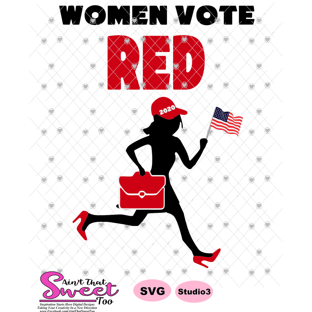 Women Vote Red For Trump - Transparent PNG, SVG - Silhouette, Cricut ...