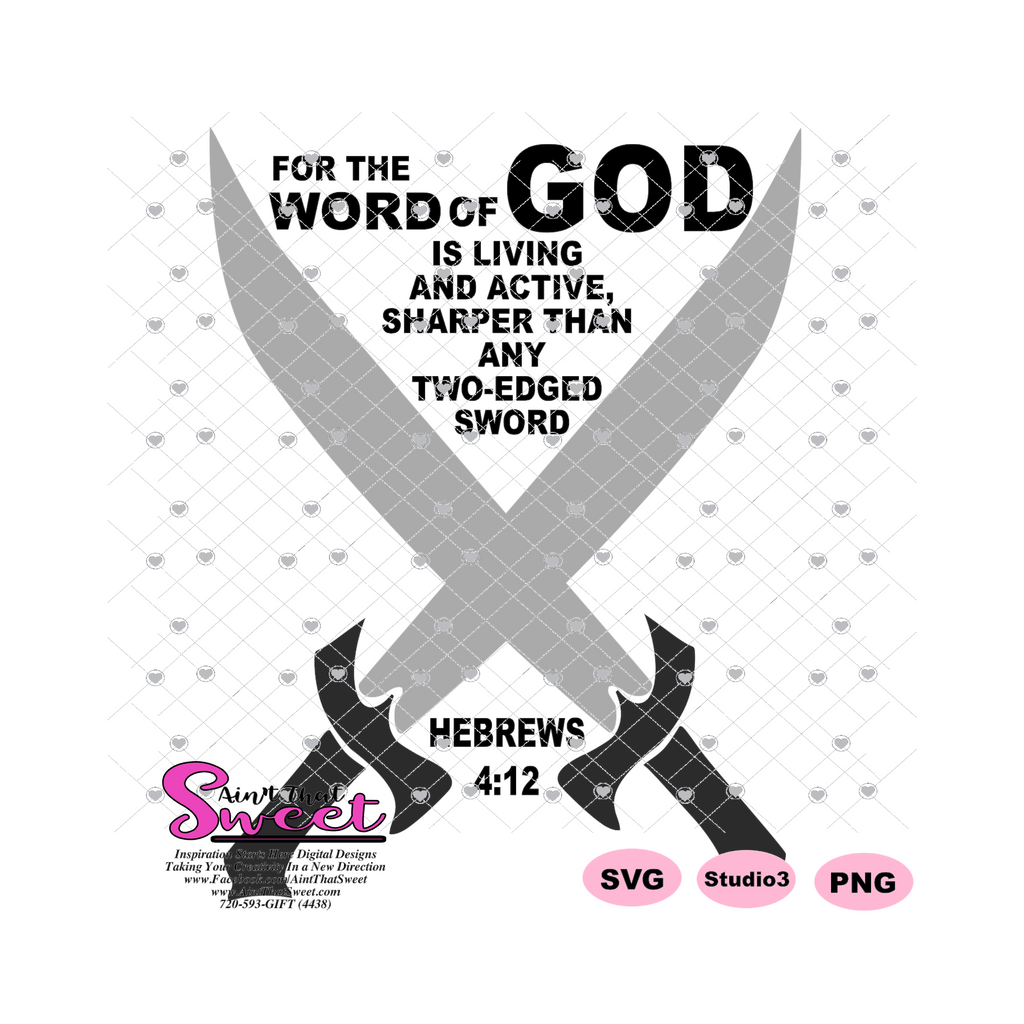 Word Of God with Sword - Hebrews 4:12 - Transparent PNG, SVG - Silhoue ...