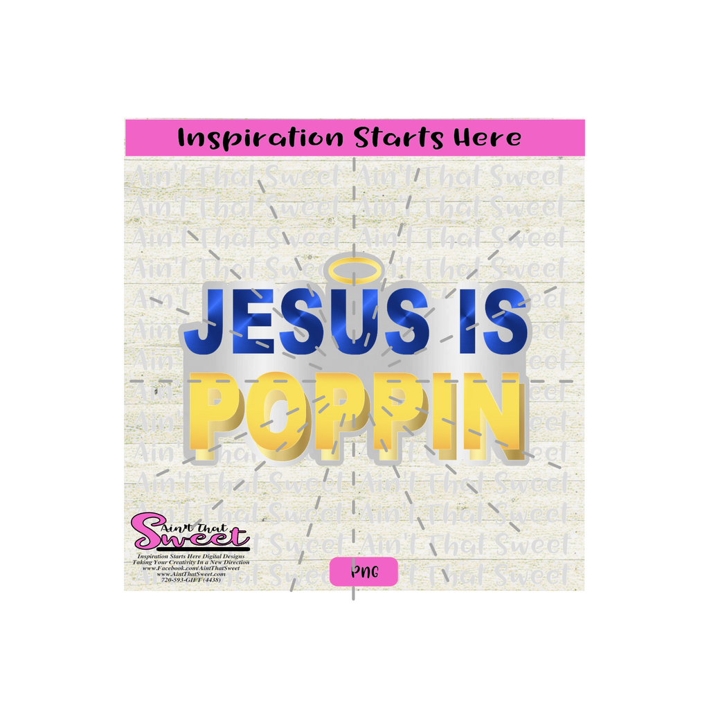 Jesus Is Poppin with a Halo and background - Transparent PNG, SVG - Si ...