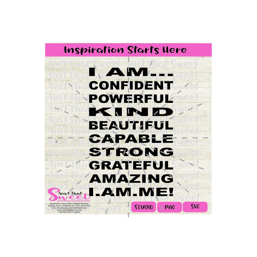 I Am Confident Powerful Kind Beautiful Capable Strong Grateful Amazing ...